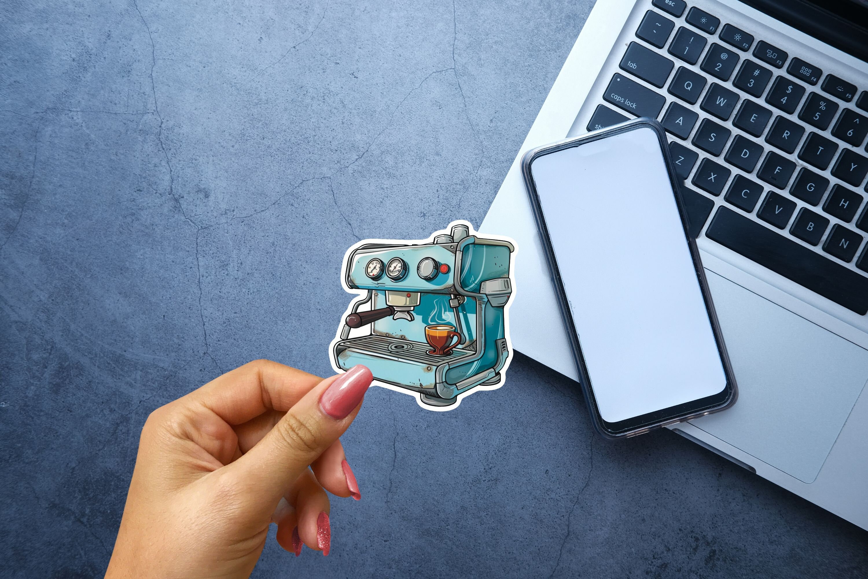 Vintage Retro Art Espresso Machine Sticker-coffee Lover Gift Sticker ...