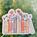 Books and Flowers Sticker-stacked of Books-bookish and Bookworm Sticker ...