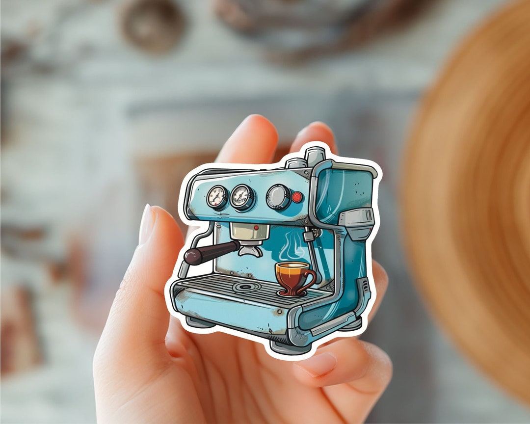 Vintage Retro Art Espresso Machine Sticker-coffee Lover Gift Sticker ...