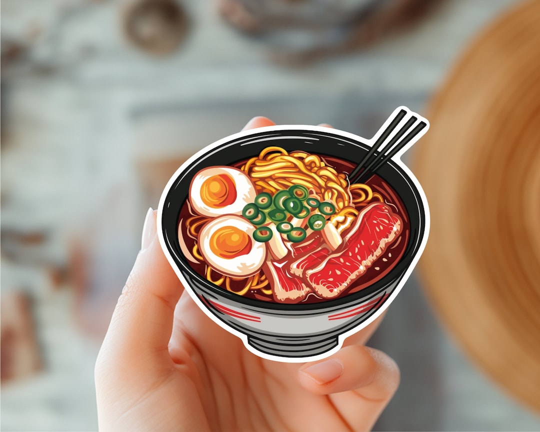 Adorable Kawaii Ramen Sticker-japanese Food Lover's Delight-ramen ...
