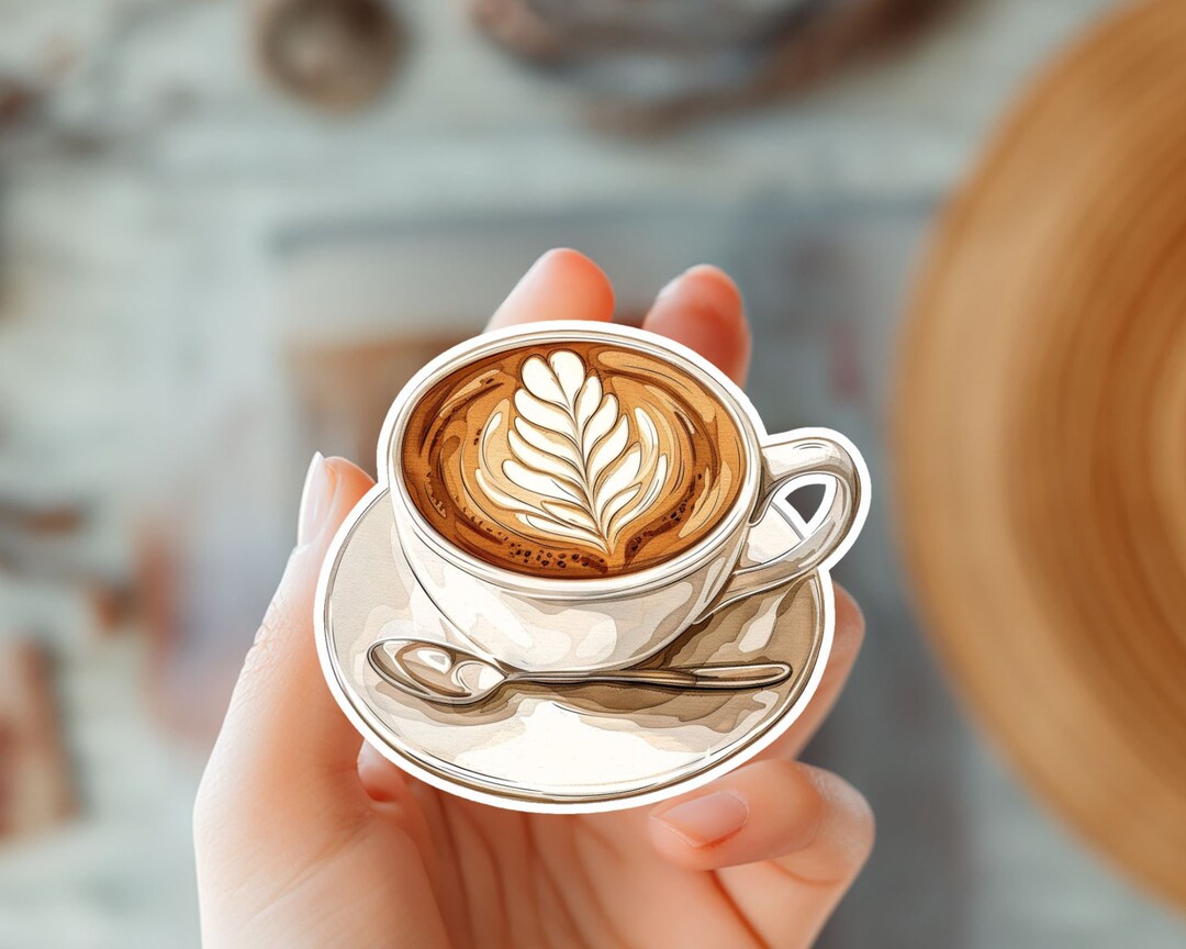 Coffee Latte Art Decal-caffeine Enthusiasts-coffee Obsession Sticker ...