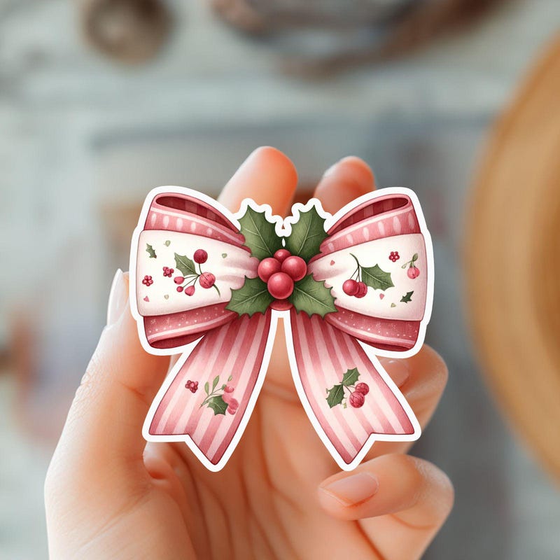 Coquette Red Bow Stickers - Etsy