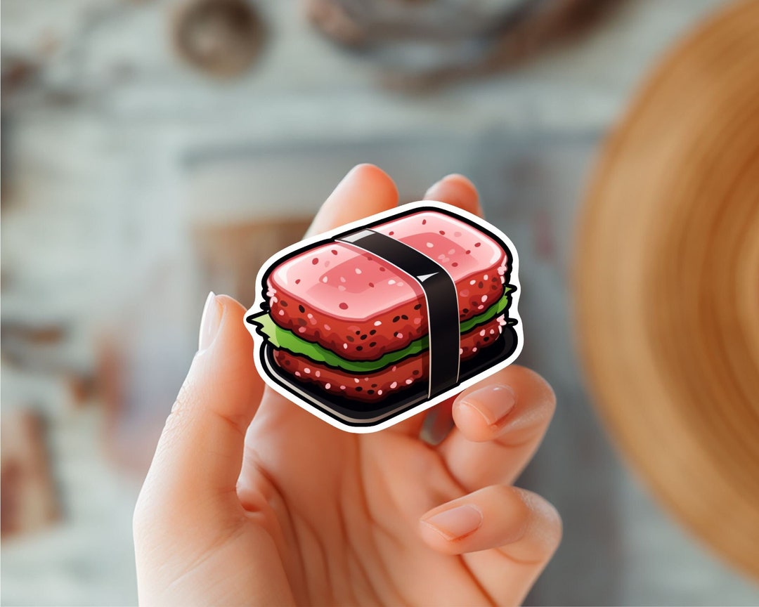Musubi Spam Sticker-foodie Sticker-kawaii Sticker-hawaii-japanese Food ...