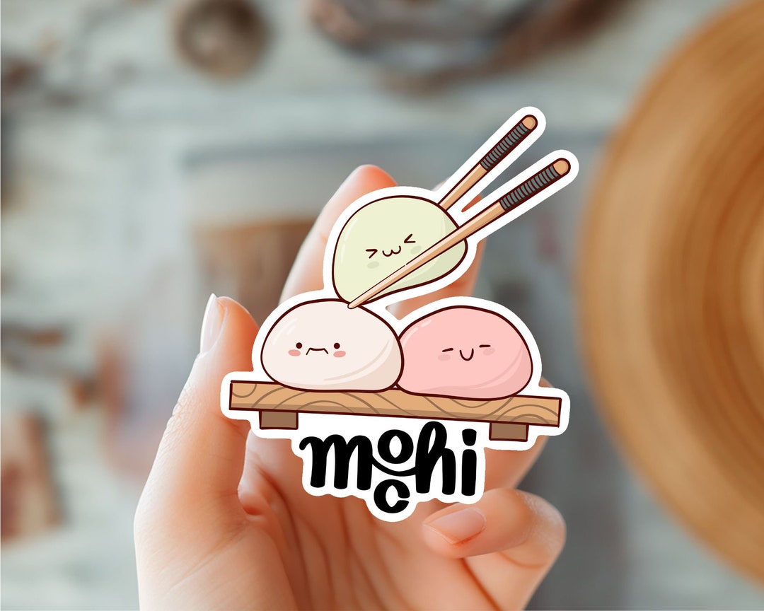 Adorable Mochi Kawaii Sticker-japanese Dessert Art-foodie Sticker-asian ...