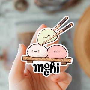 Adorable Mochi Kawaii Sticker-japanese Dessert Art-foodie Sticker-asian ...
