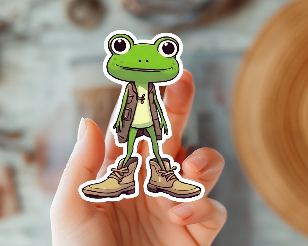 Adorable Kawaii Cute Frog Sticker-trendy Sticker-cute Western Frog ...