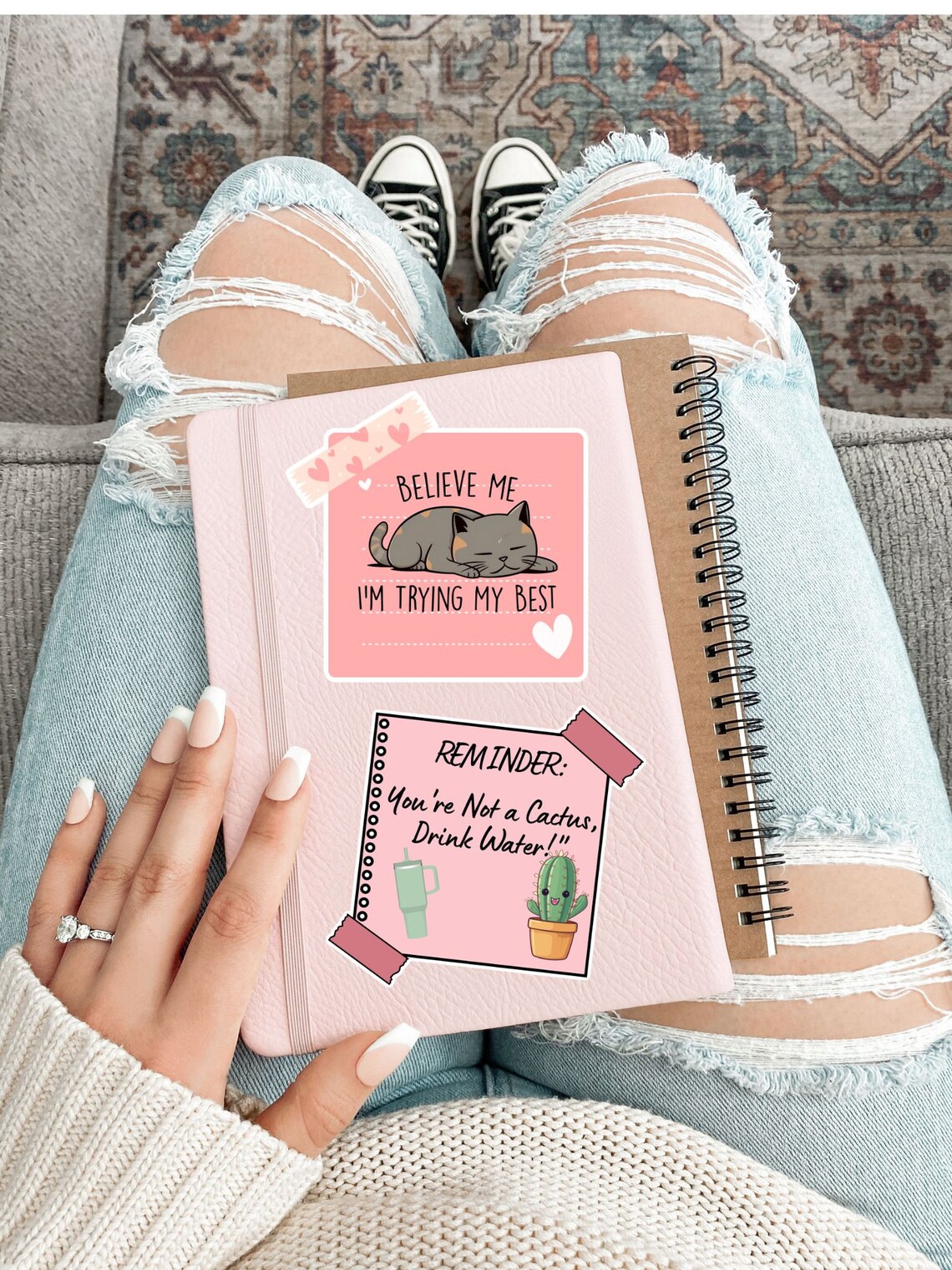 Stay Hydrated Reminder Sticky Note Sticker-you're Not a Cactus,drink ...