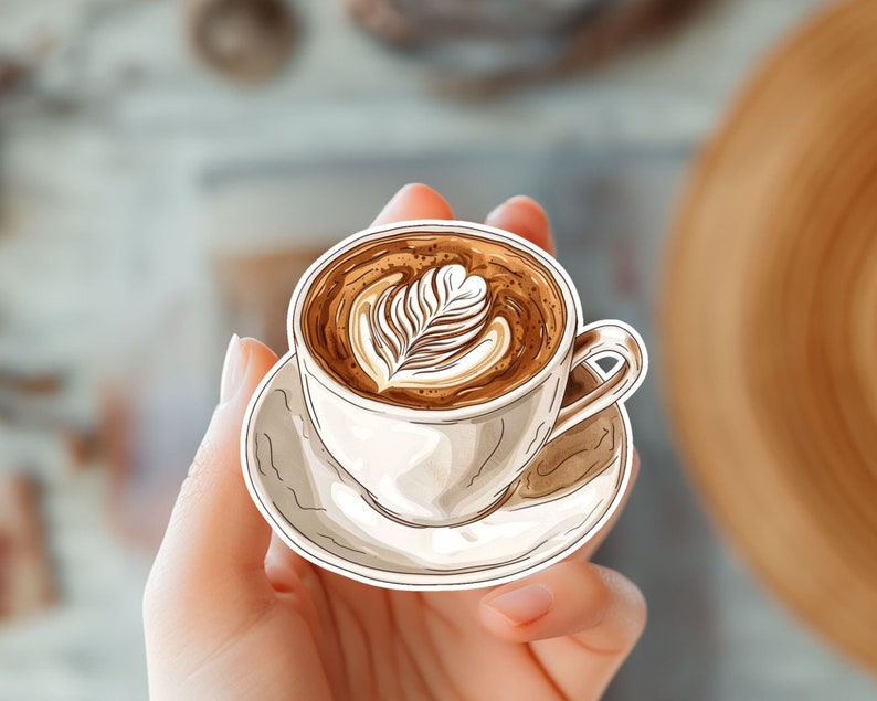 Coffee Latte Art Decal-caffeine Enthusiasts-coffee Obsession Sticker ...