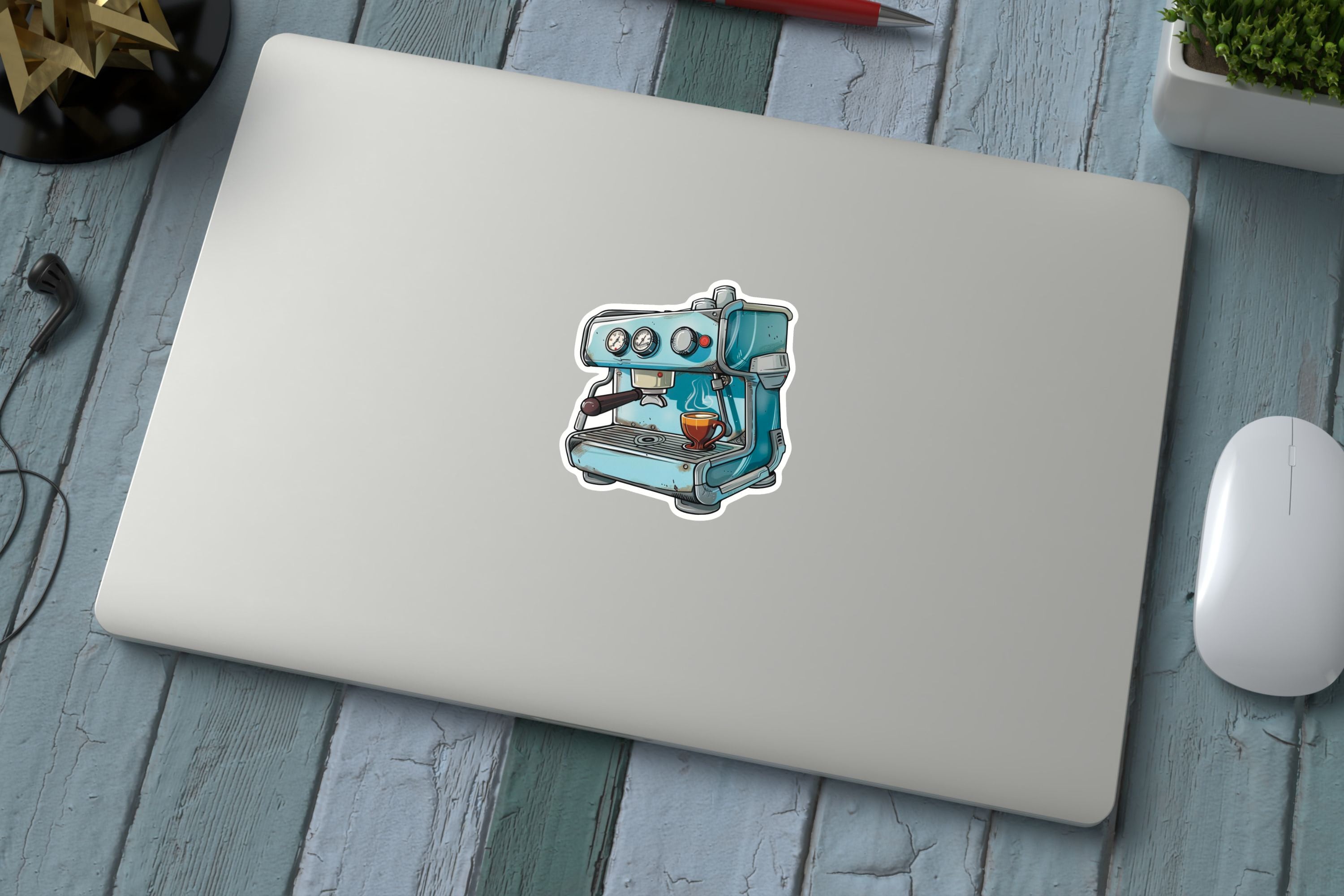 Vintage Retro Art Espresso Machine Sticker-coffee Lover Gift Sticker ...