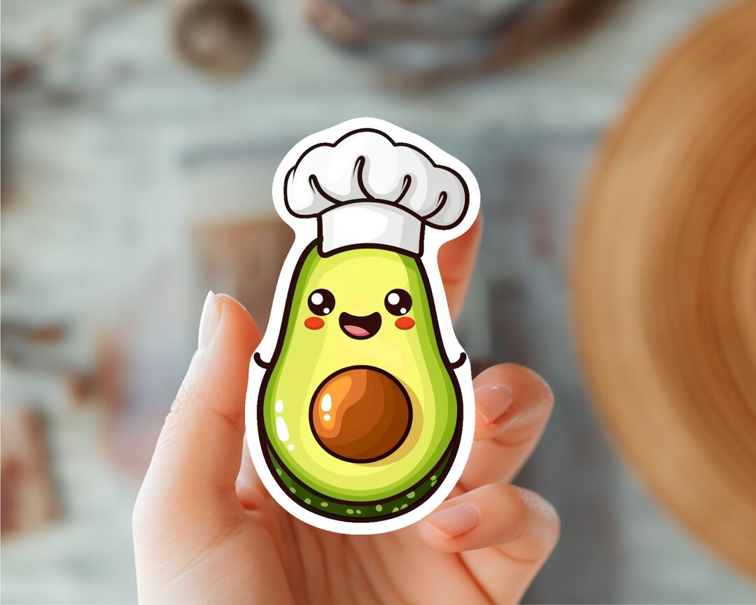 Adorable Avocado Kawaii Sticker-cute Fruit Decal-avocado Lover Gift ...