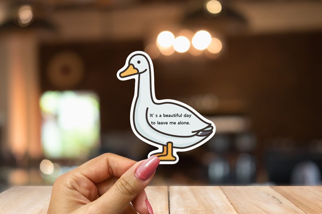 Goose Trendy Humor Sticker-meme Bird Sticker-water Bottle Sticker ...