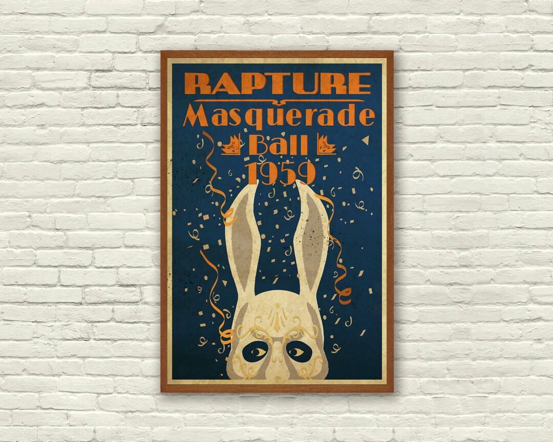 Bioshock Rapture Masquerade Ball 1959 Rabbit Mask Home Decor Video Game ...