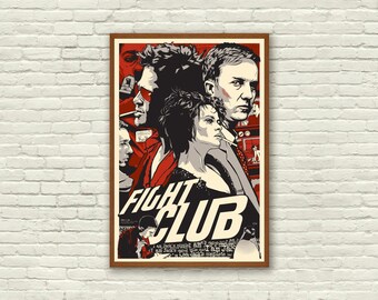 Fight Club Minimalist Poster Alternative Cult Movie Print David Fincher ...