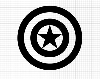 Captain America Shield Decal | Etsy