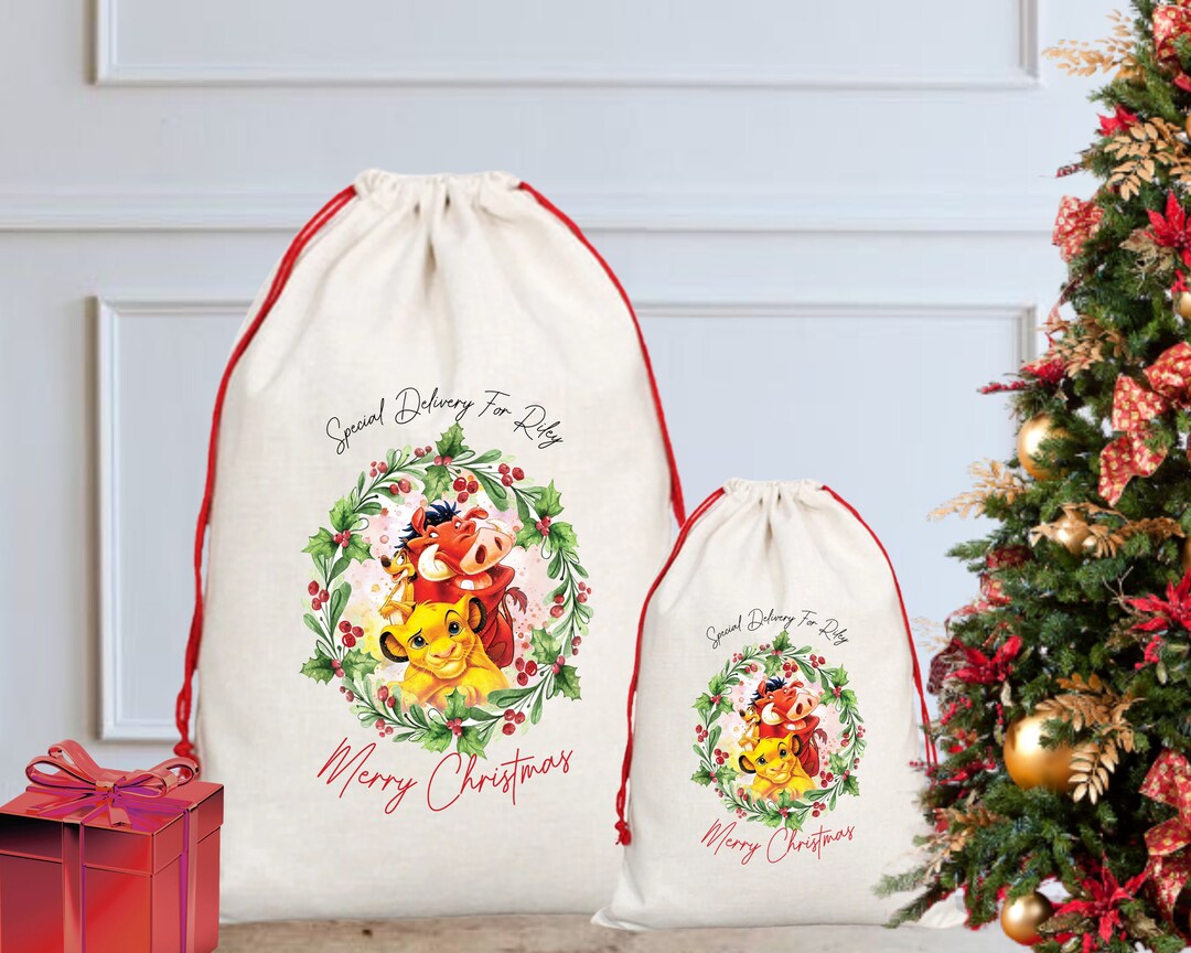 Personalised the Lion King Christmas Sack / Stocking, Santa Sack ...