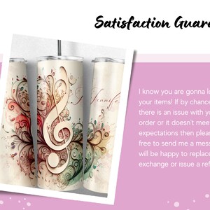 Treble Clef Tumbler, Music Teacher Gift, Personalized Cup, Music ...