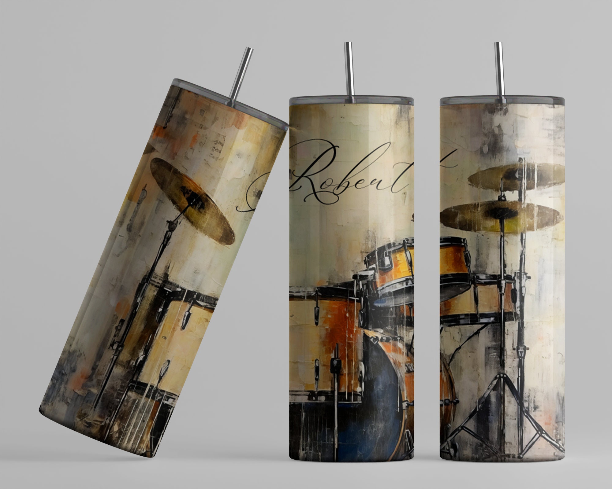 Drum Tumbler, Music Teacher Gift, Personalized Drummer Cup, Music ...