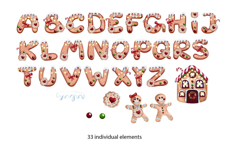 Christmas Alphabet SVG Bundle Christmas A-Z Letters SVG for Cricut ...