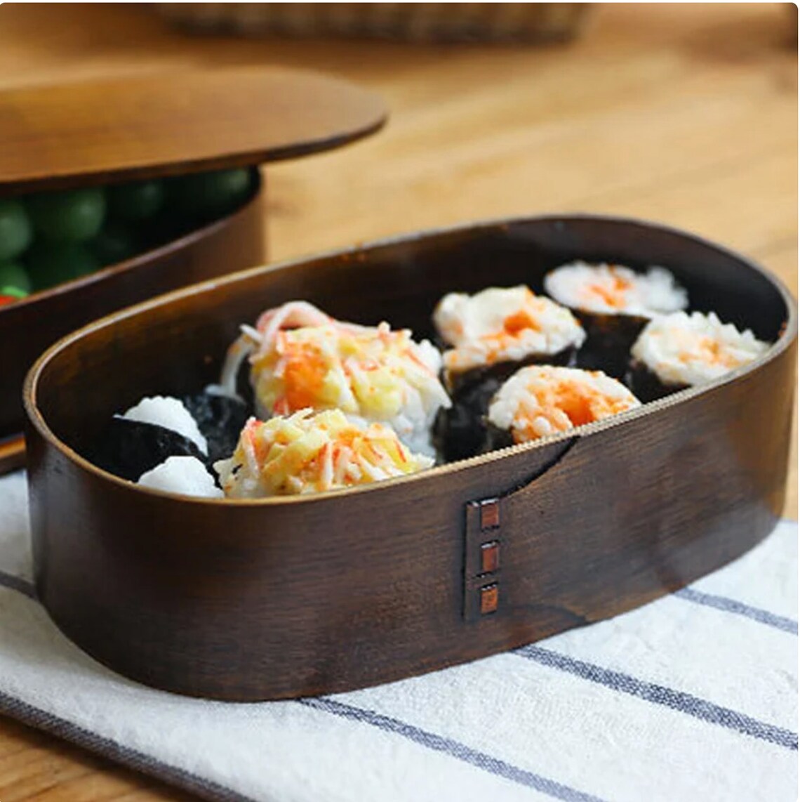 Handmade Japanese Double Layer Bento Box Set Wooden Bento - Etsy