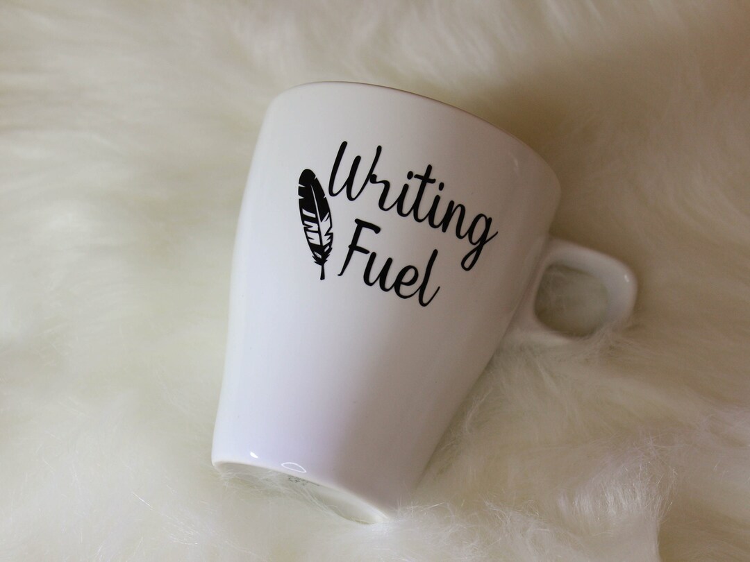 Writing Fuel Mug | Mugs for Writers | Coffee & Tea Accessories | Vinyl ...