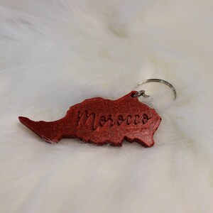 3D Printed Choose Your Country Keychain | Custom Location Keychain ...