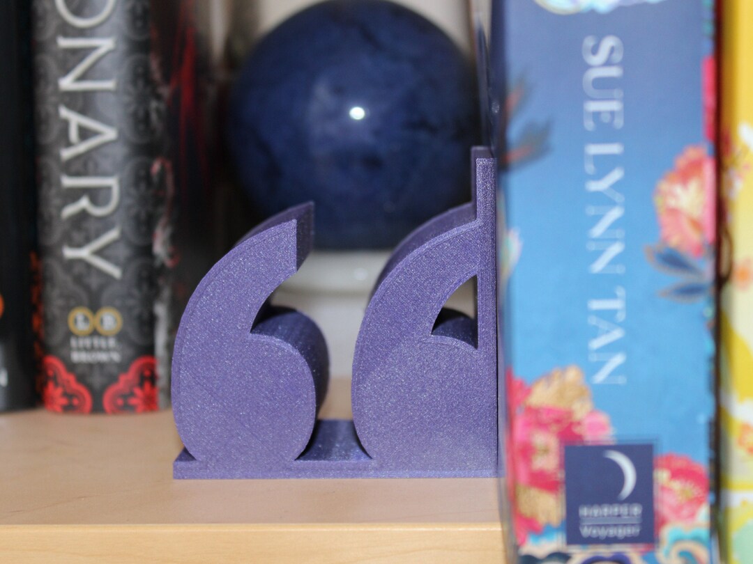 Quotation Mark Bookends | 3D Printed Bookends | Book Accessories | Book ...