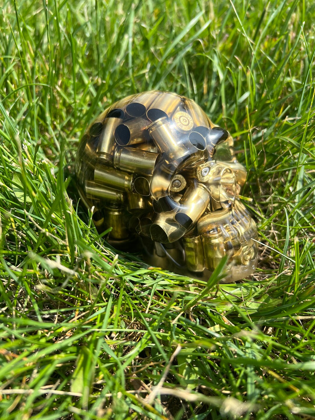 Epoxy Skull With 9mm Spent Casings Large Unique Epoxy Skull - Etsy