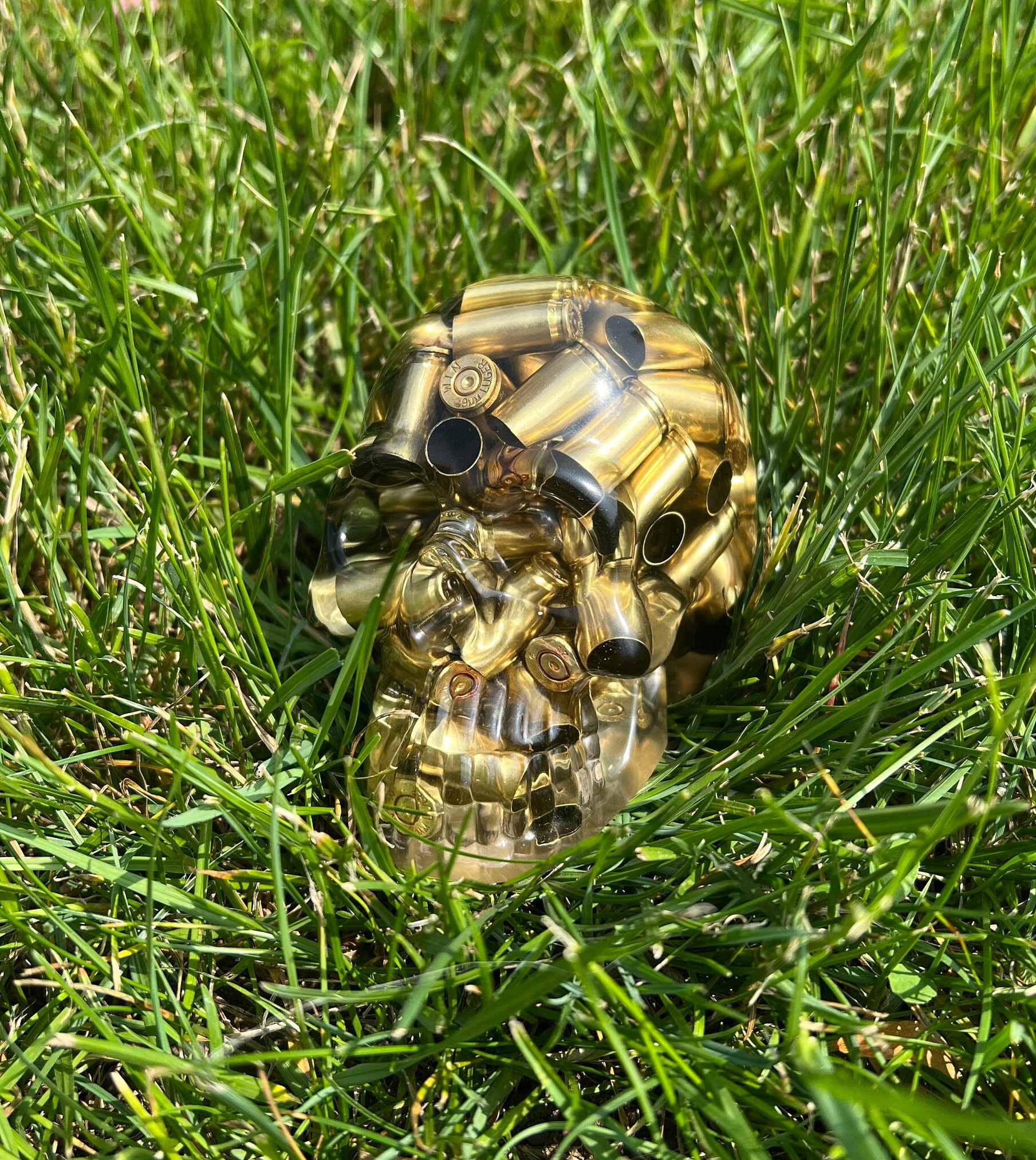 Epoxy Skull With 9mm Spent Casings Large Unique Epoxy Skull - Etsy