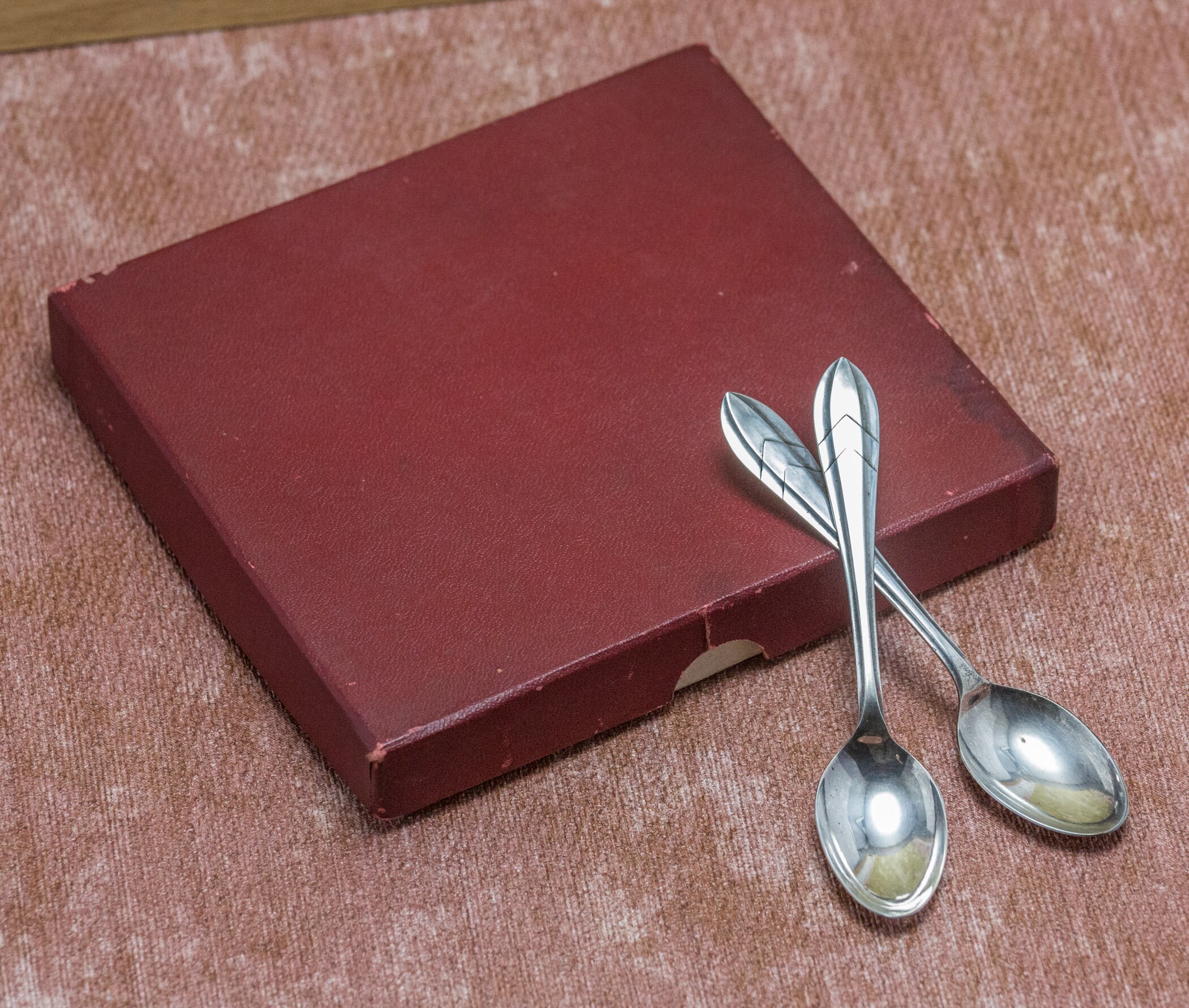 Vintage Teaspoons Set of Six With Art Deco Feather Style - Etsy UK