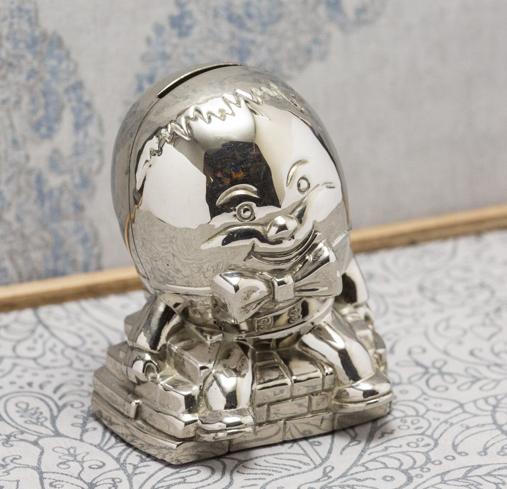 Silver Plate Money Box Humpty Dumpty Circa 1980's - Etsy UK