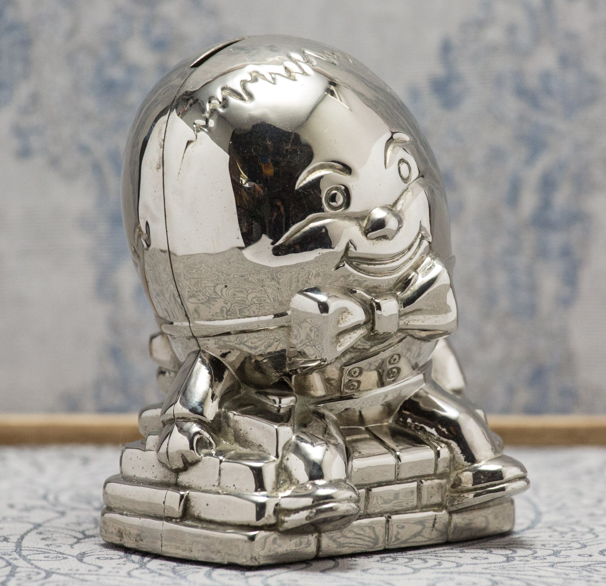 Silver Plate Money Box Humpty Dumpty Circa 1980's - Etsy UK