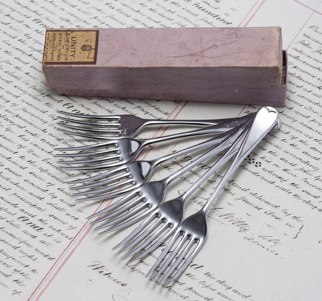 Vintage Rat Tail Design Unity Dessert Forks Set of Six in - Etsy