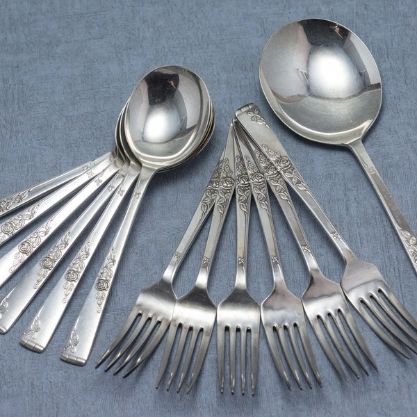 Antique Rose Cutlery - Etsy