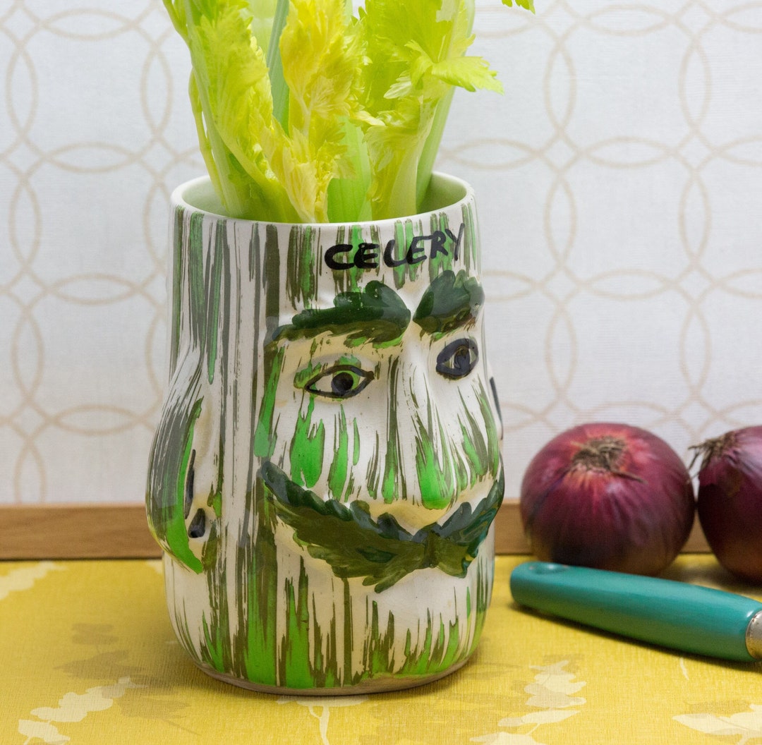 Vintage Celery Face Pot, Super Kitsch Kitchenalia Circa 1960's - Etsy