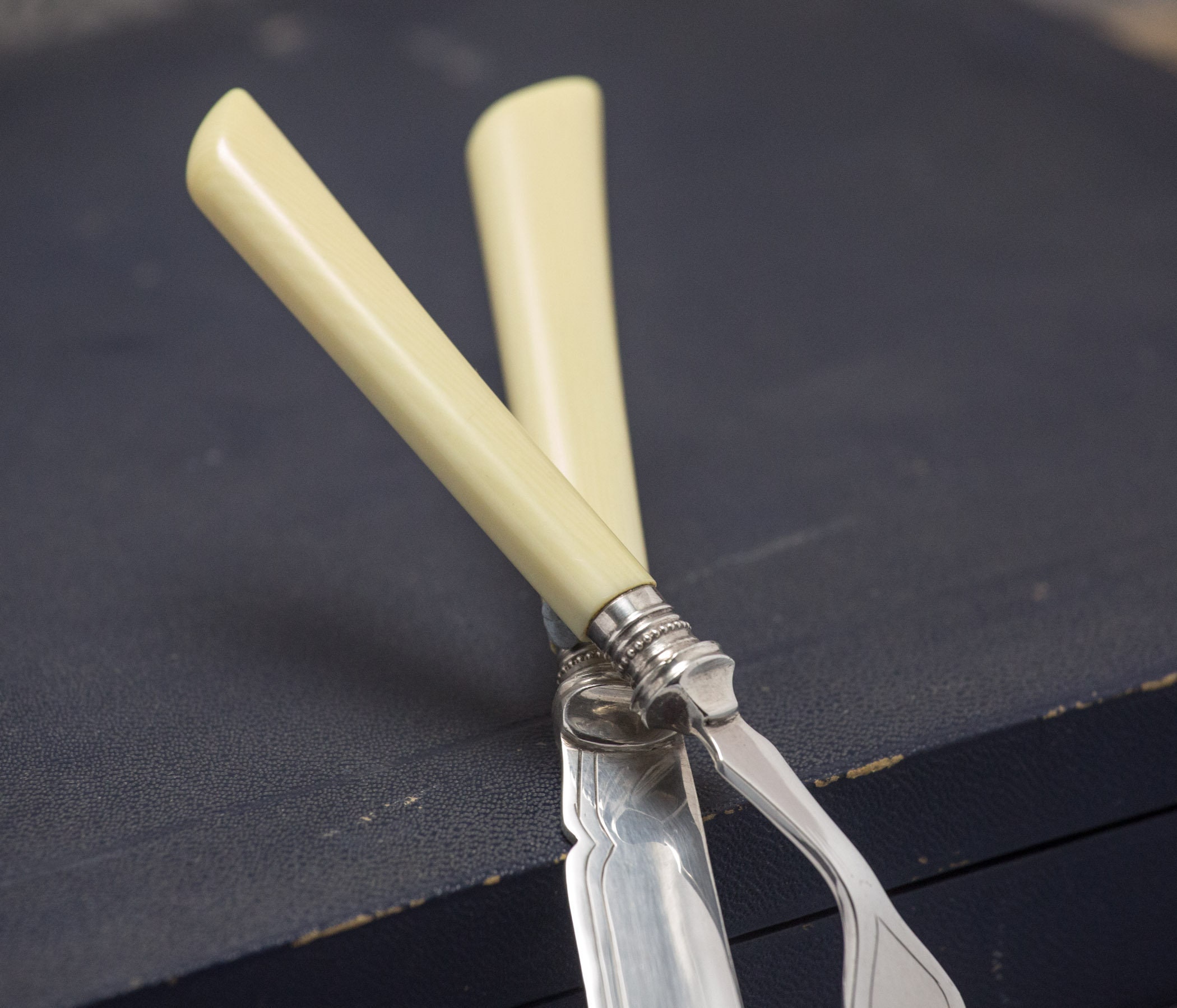 Vintage Art Deco Cutlery Set With Elegant Scrollwork and Faux - Etsy