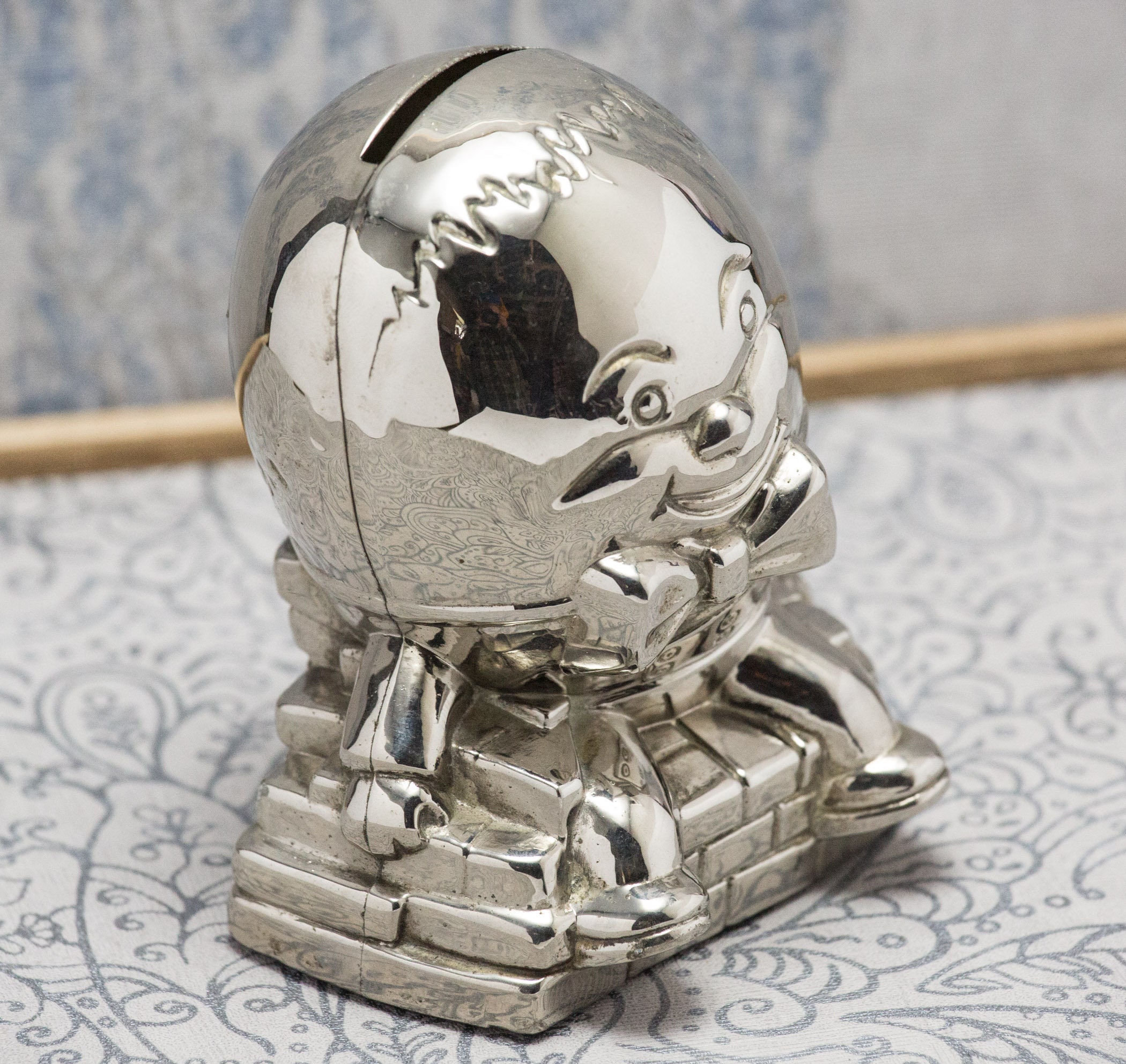 Silver Plate Money Box Humpty Dumpty Circa 1980's - Etsy UK