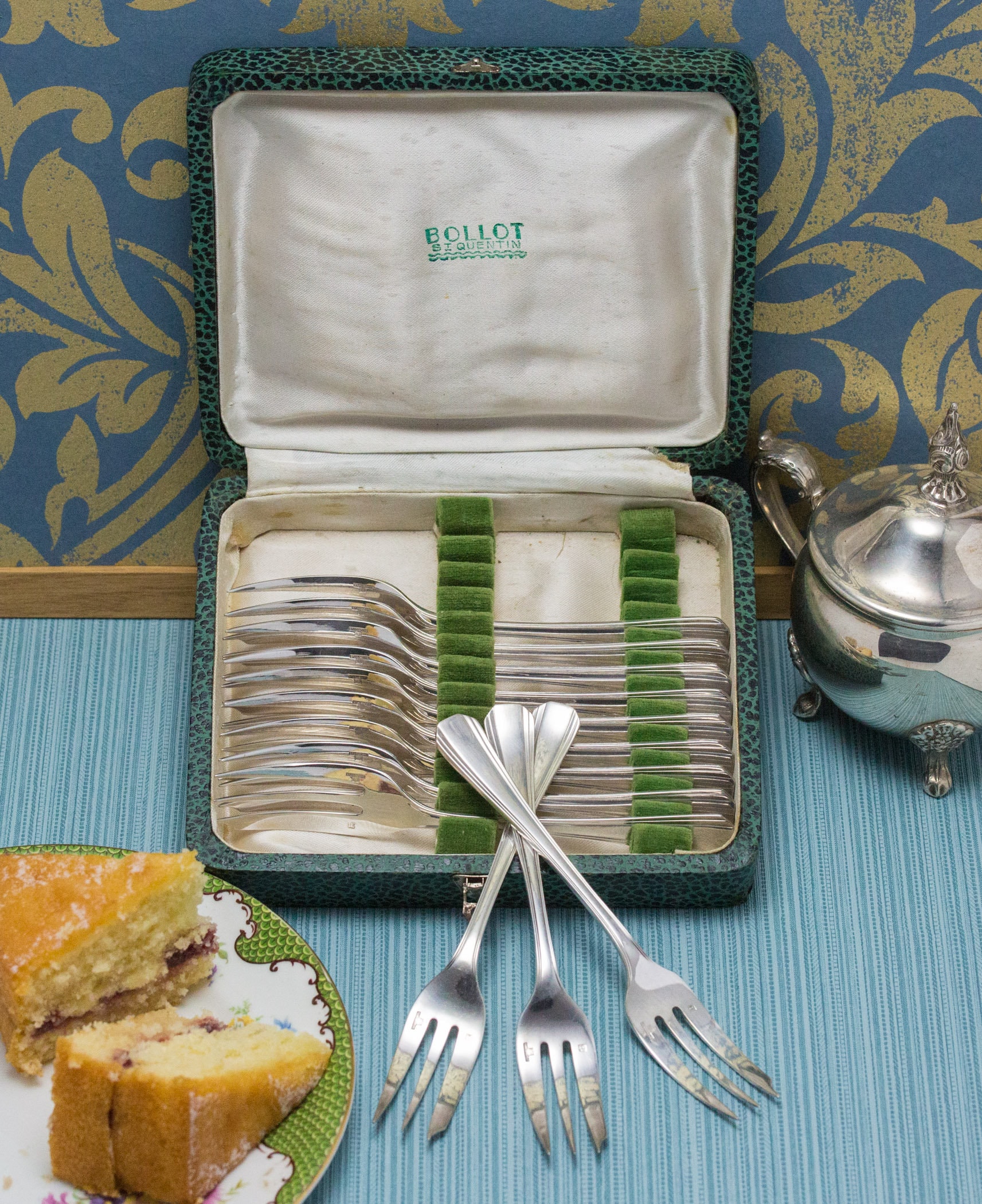 Vintage Christofle Cake Fork, Set of 12 Pastry Forks in Original Box ...
