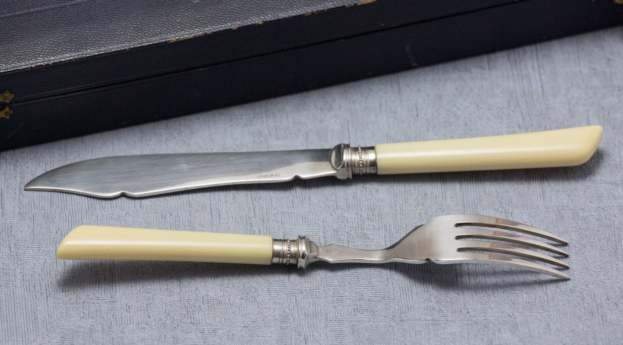 Vintage Art Deco Cutlery Set With Elegant Scrollwork and Faux - Etsy
