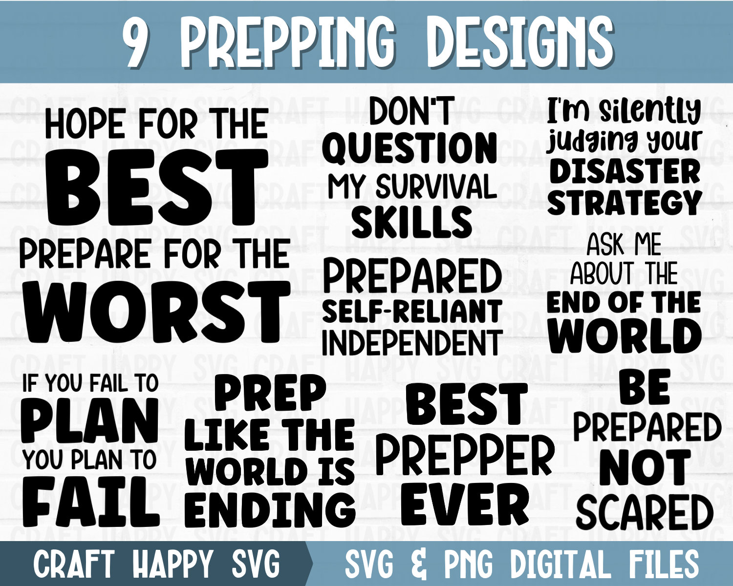 Prepping SVG PNG Bundle | Doomsday Prepper Quote Svg | Funny Prepping ...