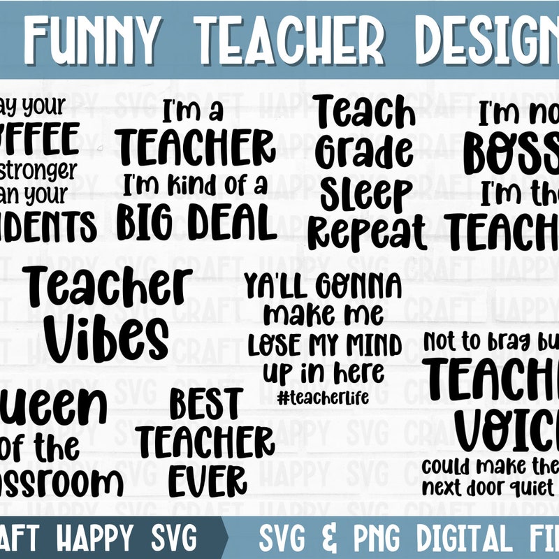 Funny Teacher Svg - Etsy