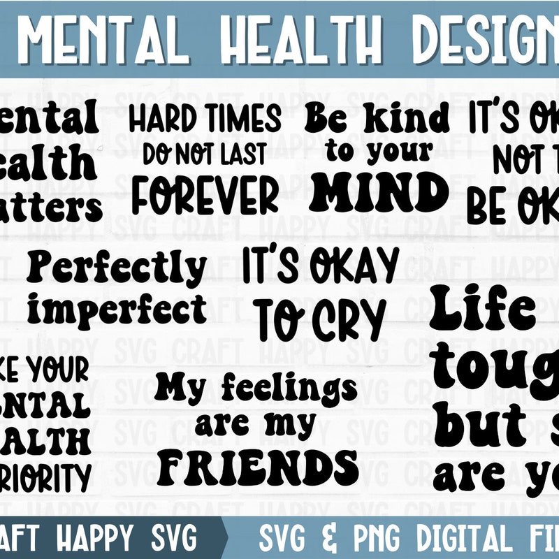 Mental Health Svg Png - Etsy