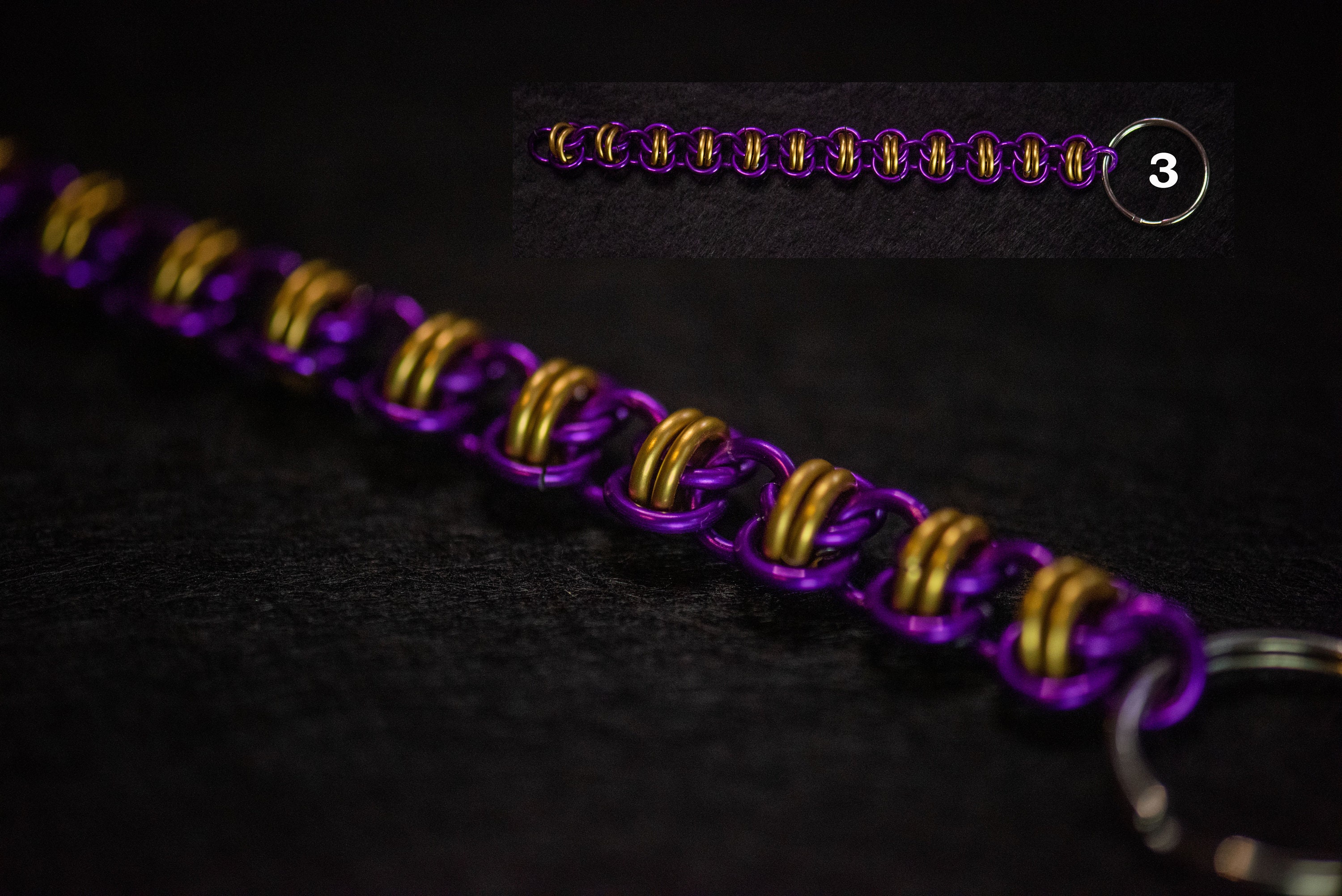 Handmade Chainmail Keychains, Custom Colors Available!!! Purple, Gold ...