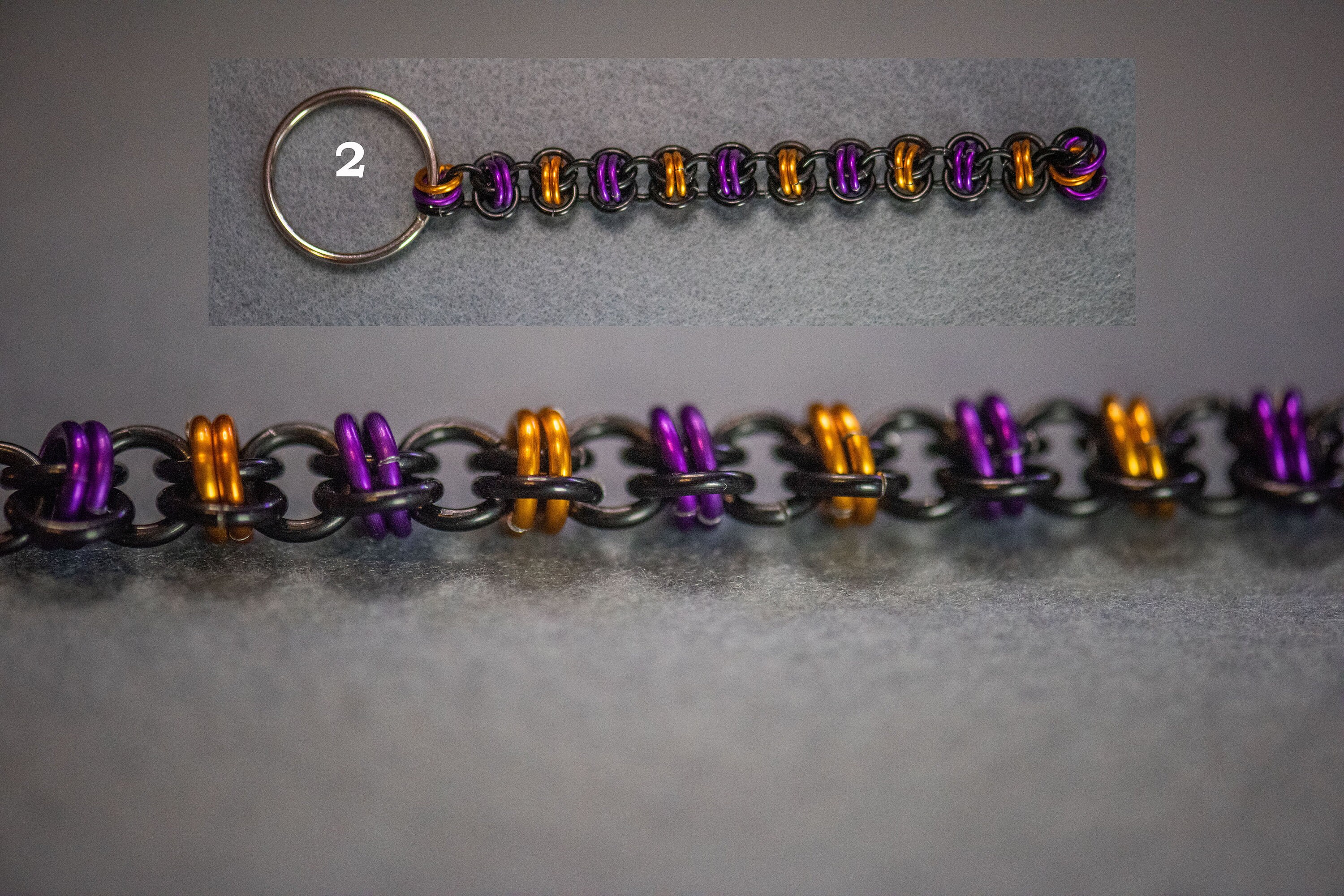 Handmade Chainmail Keychains, Custom Colors Available!!! Purple, Gold ...