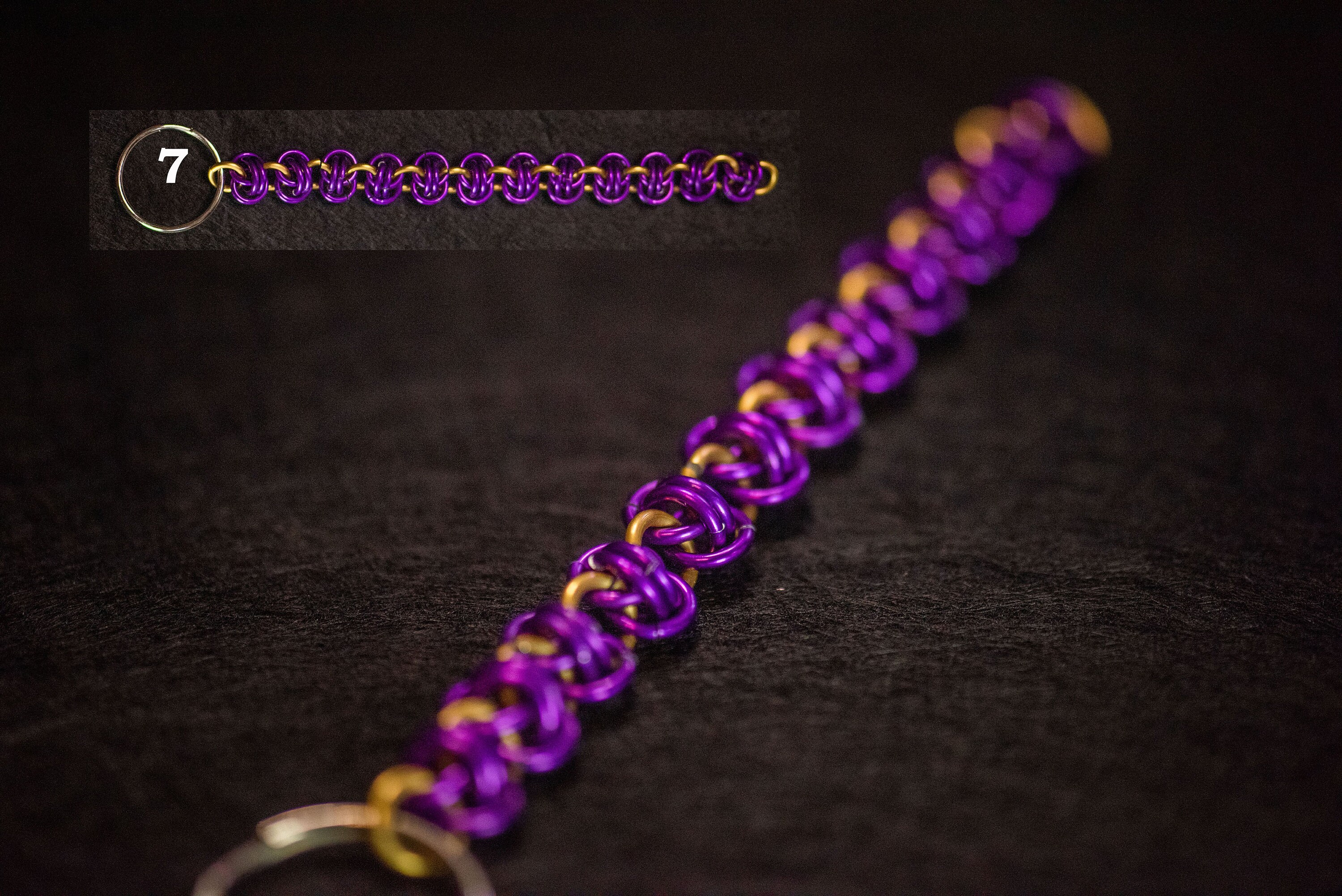 Handmade Chainmail Keychains, Custom Colors Available!!! Purple, Gold ...