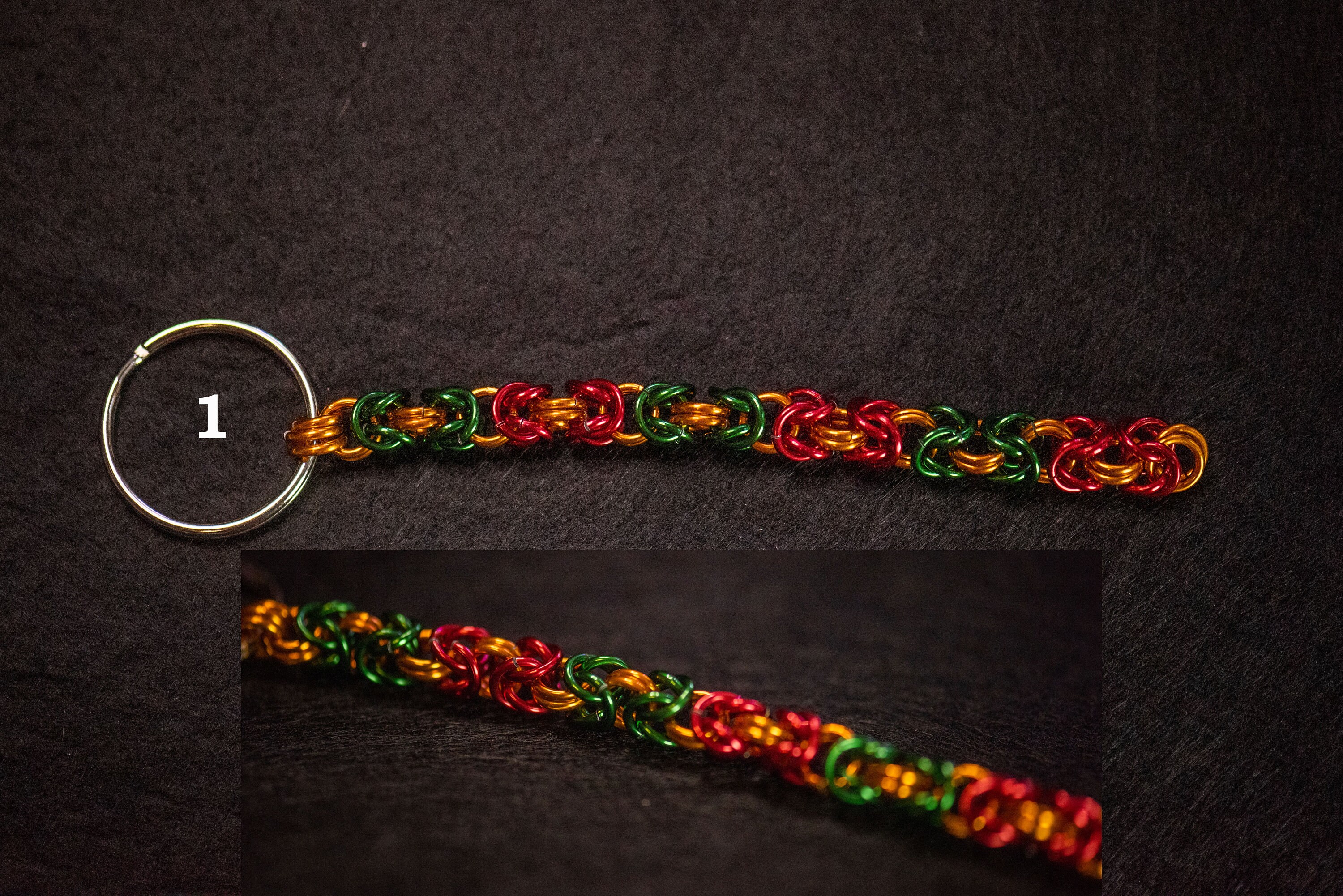 Handmade Chainmail Keychains, Custom Colors Available!!! Purple, Gold ...