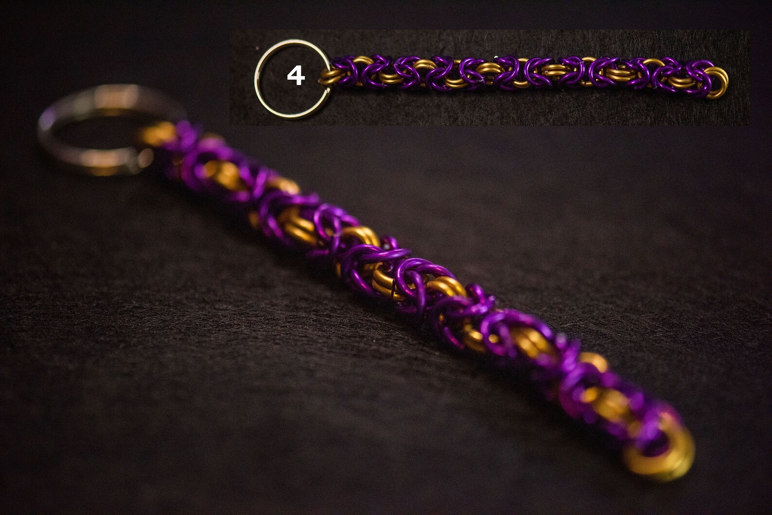 Handmade Chainmail Keychains, Custom Colors Available!!! Purple, Gold ...