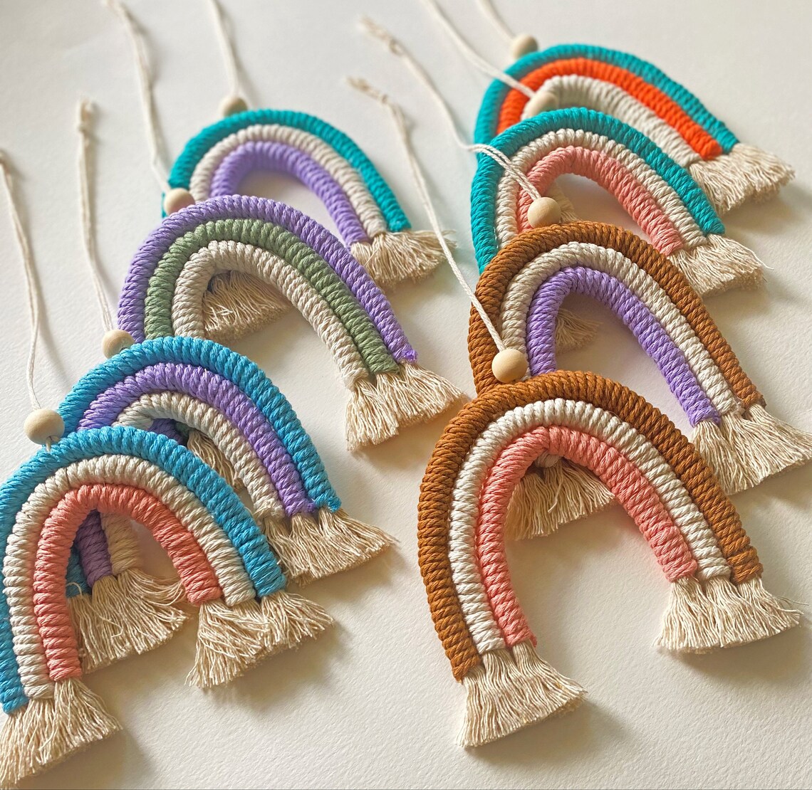Macrame Rainbow Macrame Rainbow Car Hanger Rainbow Car - Etsy