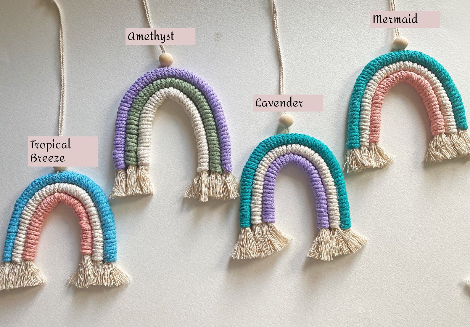 Macrame Rainbow Macrame Rainbow Car Hanger Rainbow Car - Etsy