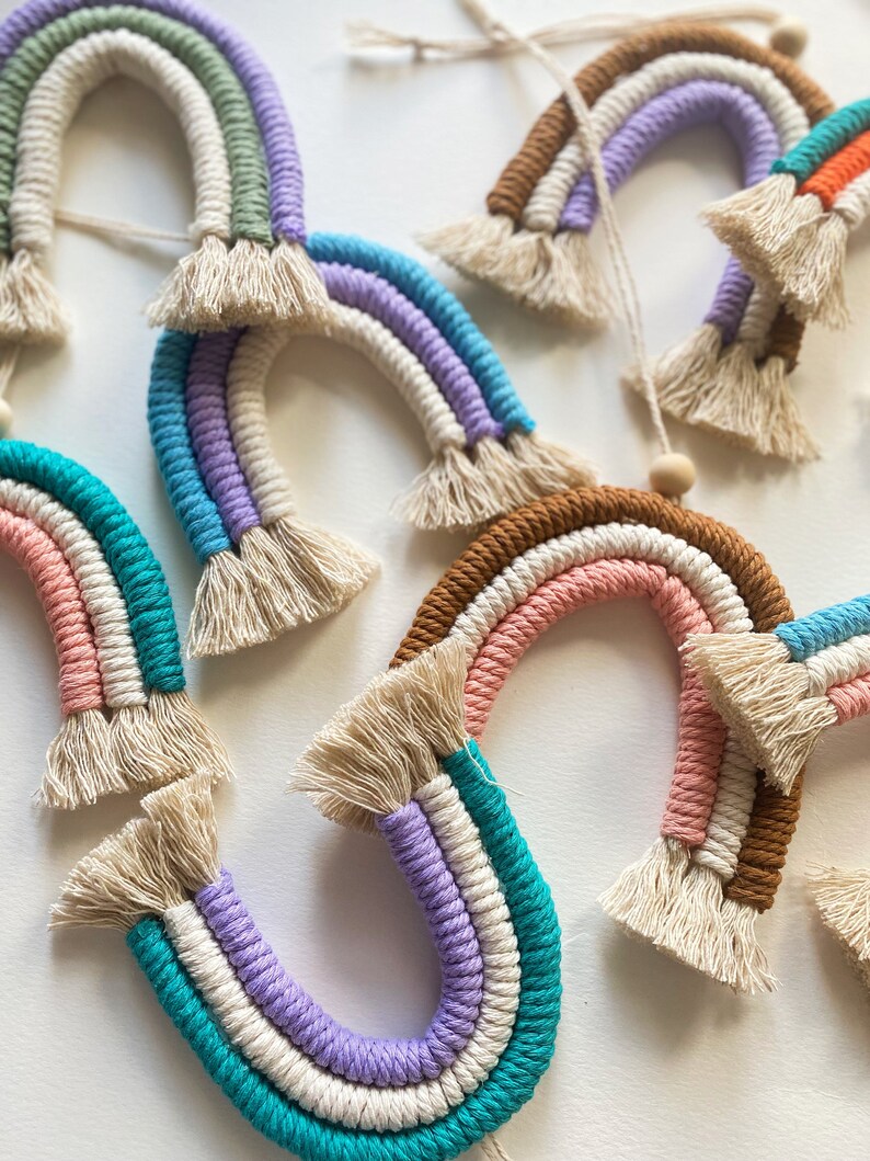 Macrame Rainbow Macrame Rainbow Car Hanger Rainbow Car - Etsy