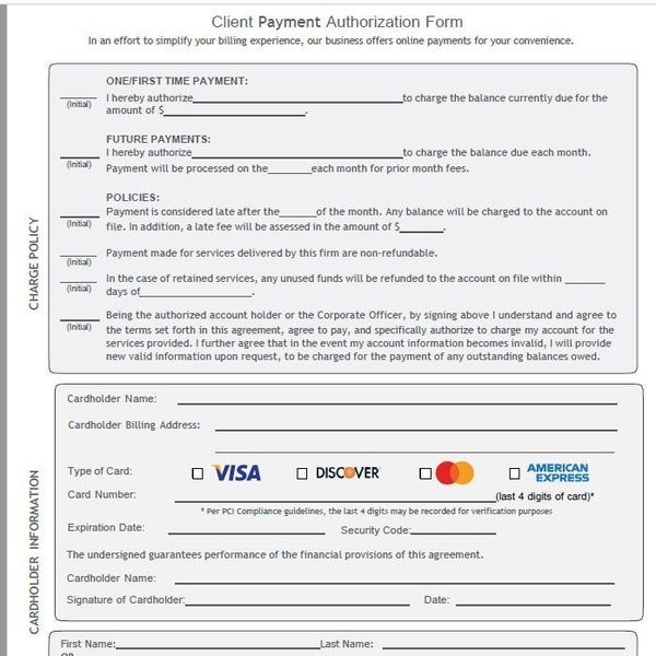 Credit Card Fee Sign - Etsy